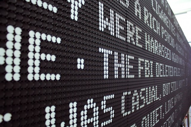 Interactive Electromagnetic Dot Matrix Display by Breakfast
