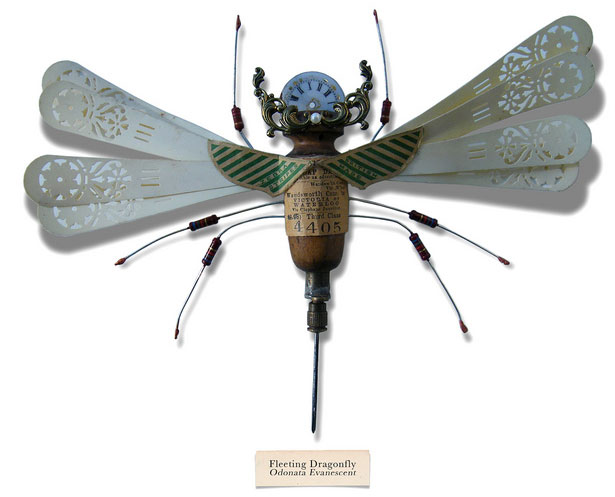 The Litter Bug Series, Found Object Insect Sculptures by Mark Oliver