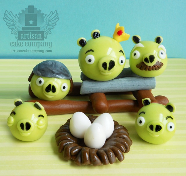 Edible Angry Birds Cake Toppers by Artisan Cake Company