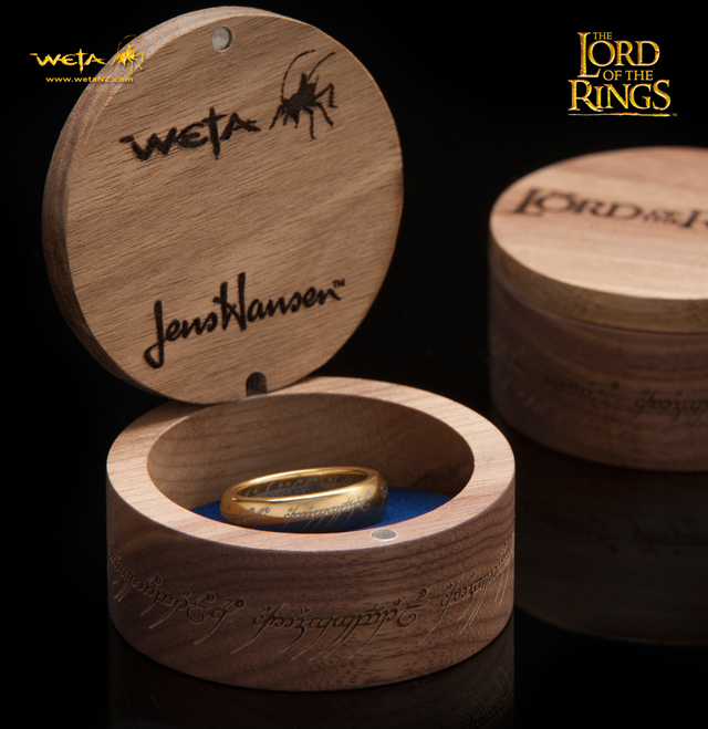The Lord of the Rings Gold-Plated Tungsten Carbide One Ring Replica