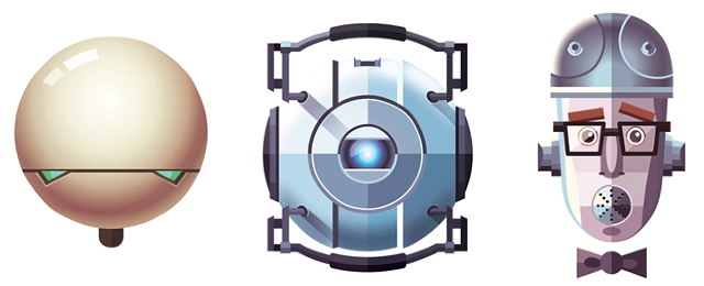 Illustrated Collection of Famous Movie, TV, Comic & Video Game Robots