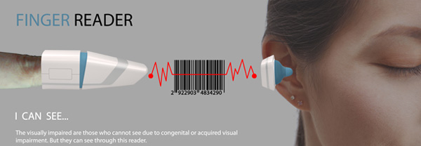 Finger Reader, a Wearable Barcode Scanner for the Visually Impaired