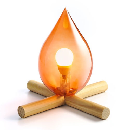 Fire Kit, A Table Lamp That Looks Like a Mini Campfire