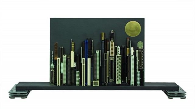 City Sculptures Made of Computer Parts by Franco Recchia