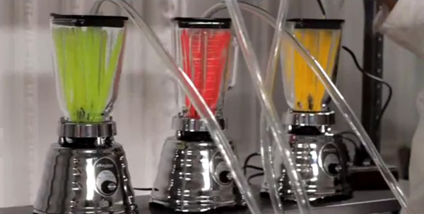 Making Art By Adding Glow Sticks To A Blender