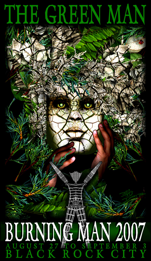 The Green Man Theme & Poster For Burning Man 2007