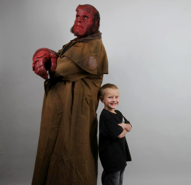 Make-A-Wish Brings Six-Year-Old Zachary Face To Face With Hellboy