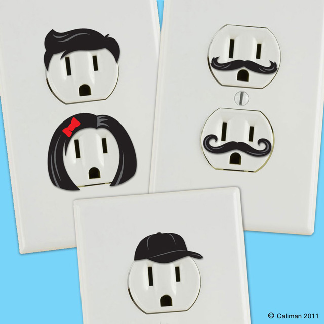 Creative Outlet Stickers Give Electric Wall Outlets Personality