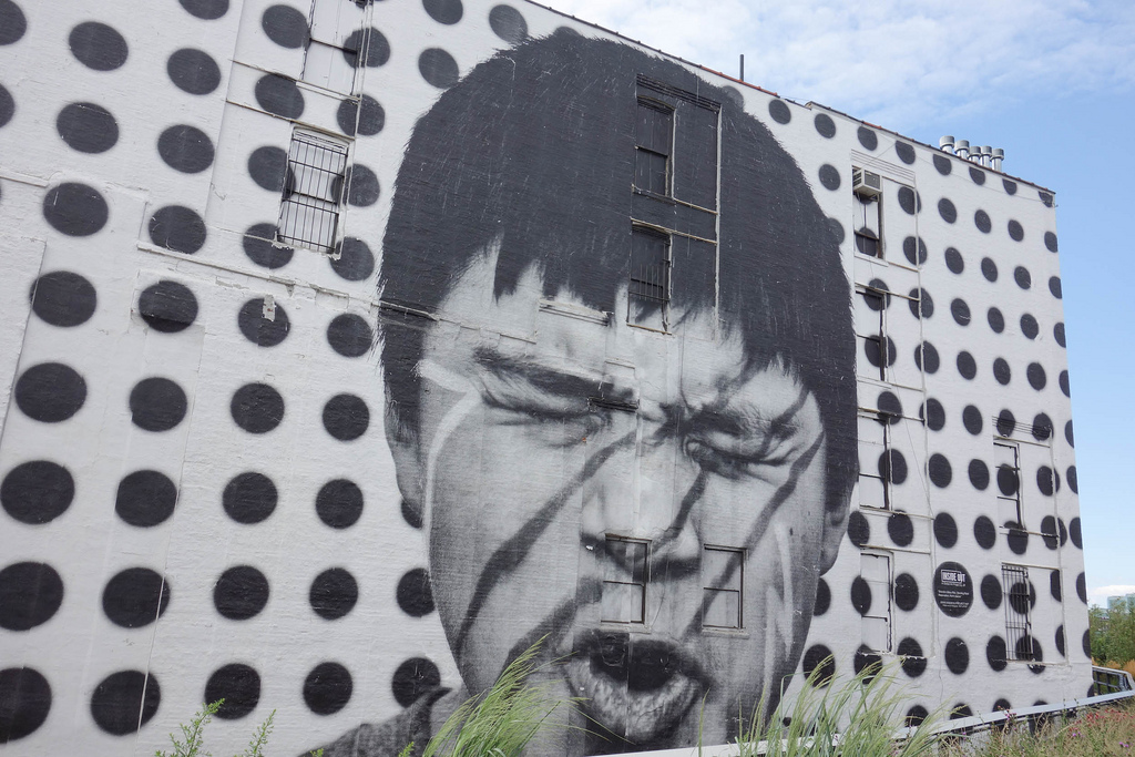 Inside Out Project Photo Mural on The High Line in New York City