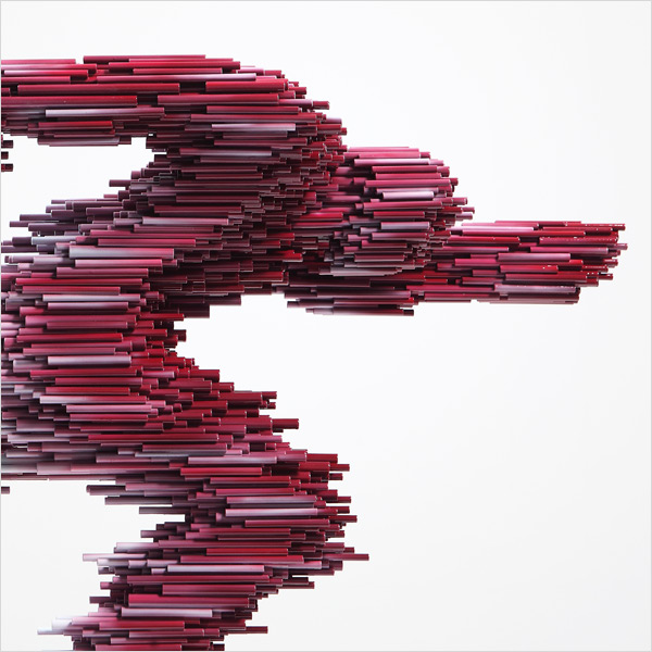 PVC Pipe Sculptures of Motion-Blurred Figures by Kang Duck-Bong