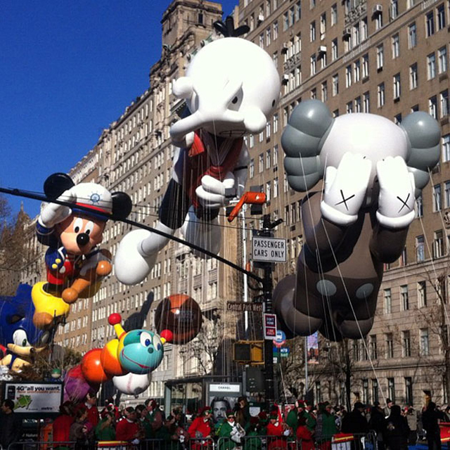 KAWS 'Companion' Float Flies in The Macy's Thanksgiving Day Parade