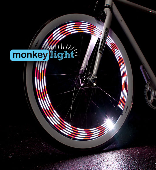 Mini Monkey Light, An 8-Bit LED Bike Light With Changing Patterns