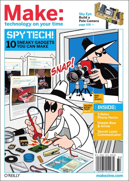 Spy vs. Spy on Cover of Make Magazine #16