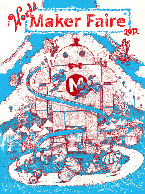 World Maker Faire New York 2012 Poster by Molly Crabapple