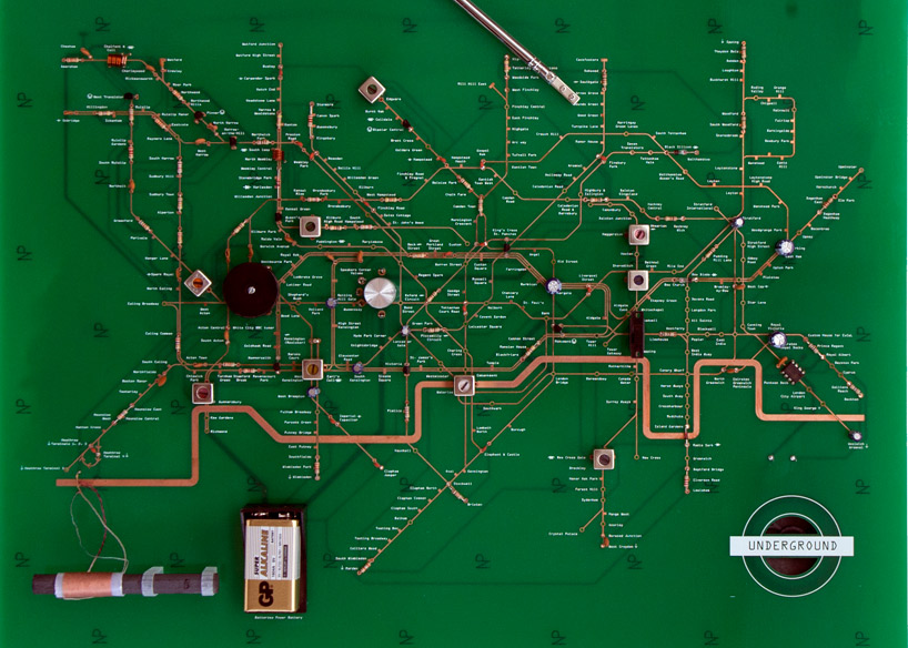 Circuit Board London Underground Map by Yuri Suzuki