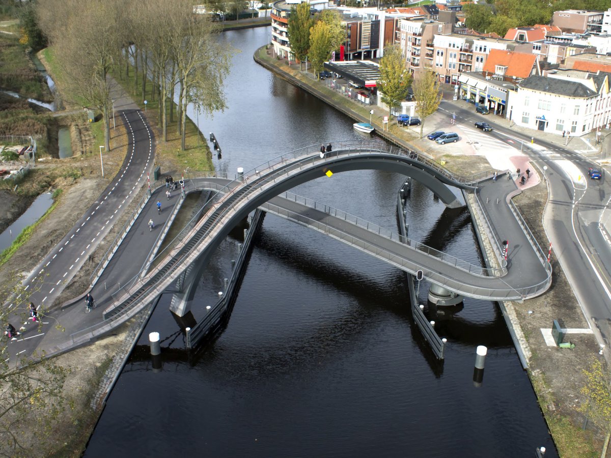 Melkwegbridge, Combo Bike and Pedestrian Bridge by NEXT Architects