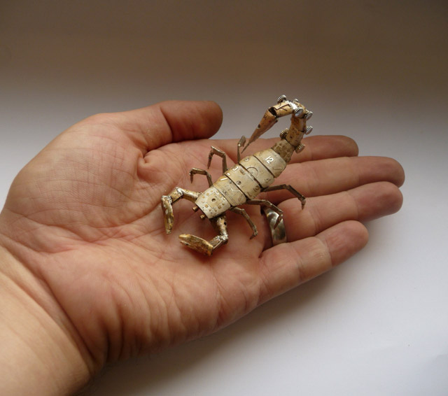 A Mechanical Scorpion Made Using Watch Parts