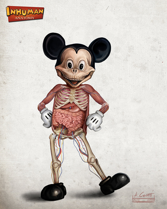 Illustrated Anatomy of Popular Disney Characters