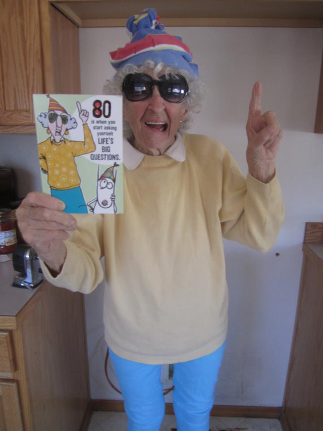 Real Life Version of Maxine, A Crabby Hallmark Greeting Card Character