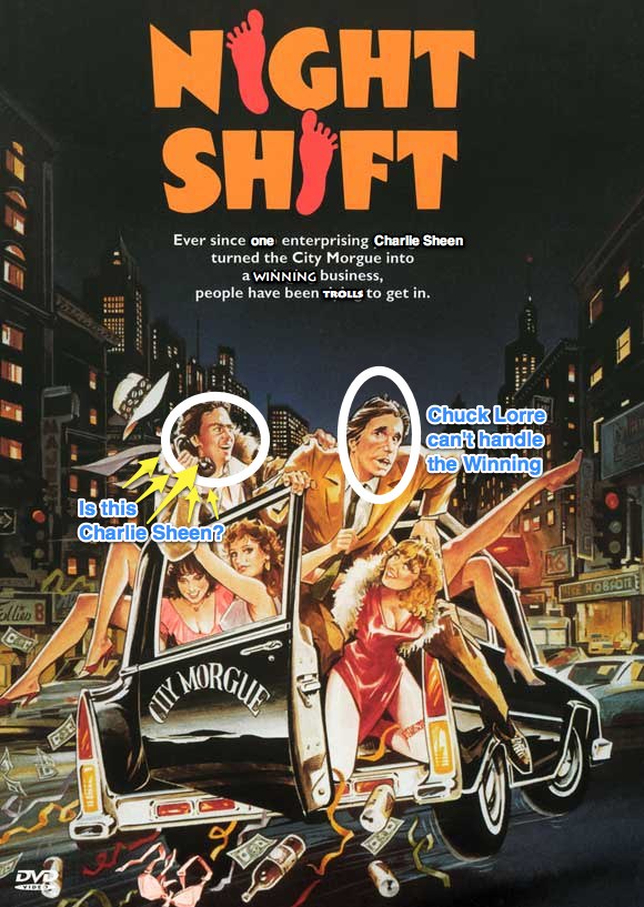 Charlie Sheen on UStream and Charlie & Chuck Lorre on The Night Shift