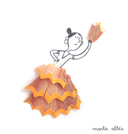 Playing With Pencil Shavings, A Series of Illustrations by Marta Altés