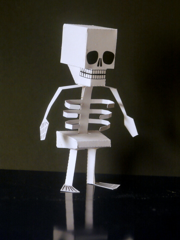 Papercraft Skeleton, A Halloween Papecraft Project For Kids