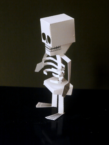 Papercraft Skeleton, A Halloween Papecraft Project For Kids