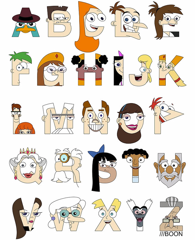 Phineas & Ferb Alphabet by Mike Boon
