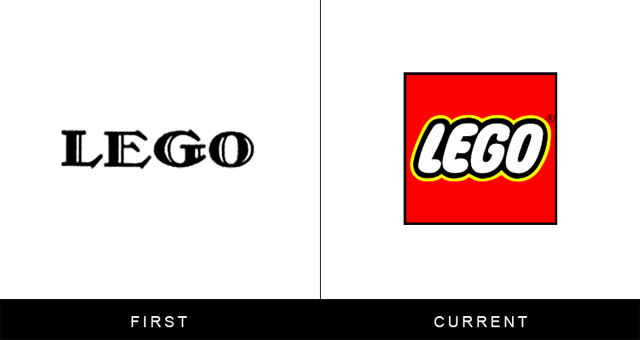 Past, Present and Imagined Future Logos of Major Companies