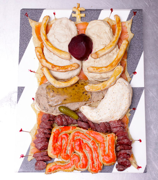 Human Torso Appetizer Plate aka The ManWich