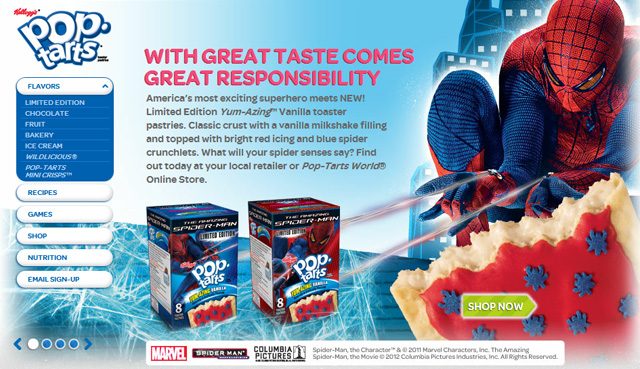 Spider-Man Pop-Tarts are Sprinkled with Blue Sugar Spiders