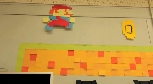 Stop-Motion Video Brings Mario To Life Using 7,000 Post-It Notes