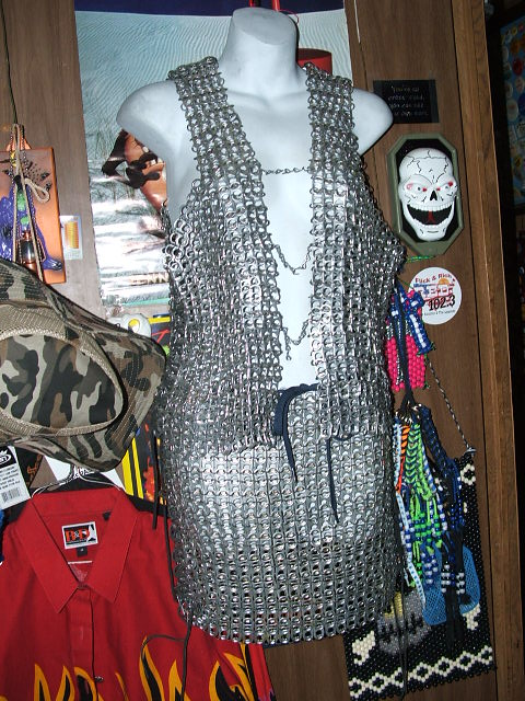 Man Makes Quirky Clothing Out of Aluminum Pull Tabs From Drink Cans