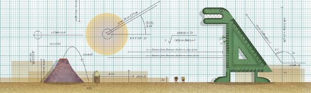 Pythagasaurus, Drafting Triangle-Shaped Dinosaur Helps Out Cavemen