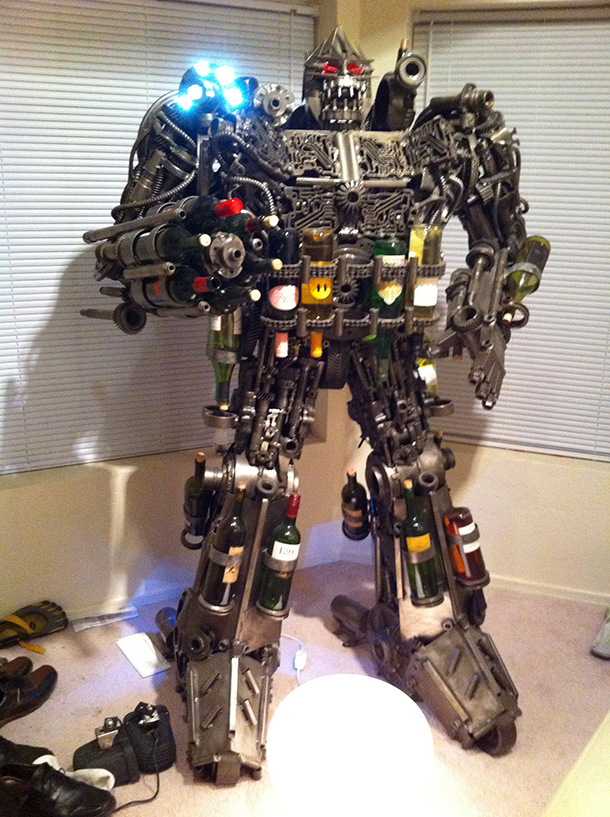 Half Ton Transformer-esque Wine Rack