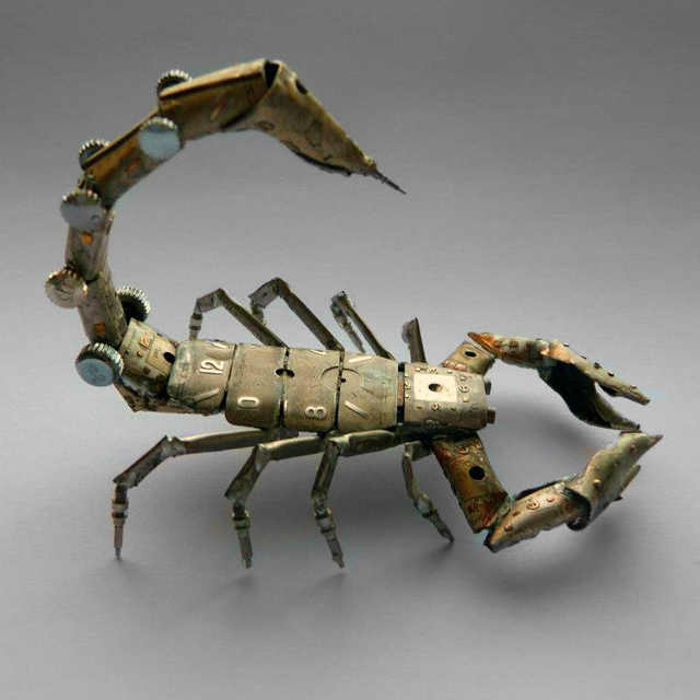 A Mechanical Scorpion Made Using Watch Parts