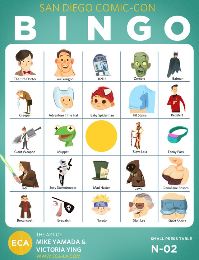 San Diego Comic-Con Bingo