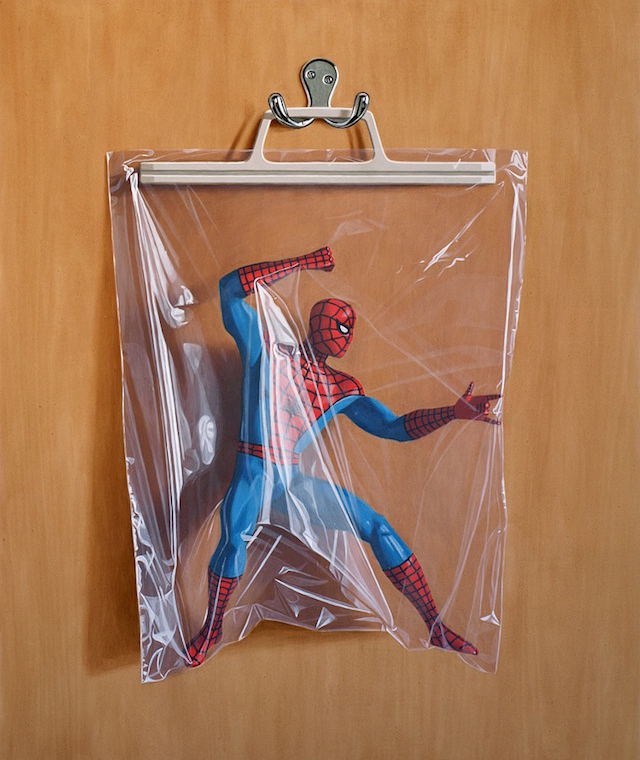 Secret Identity, A Photorealistic Comic Painting Series by Simon Monk