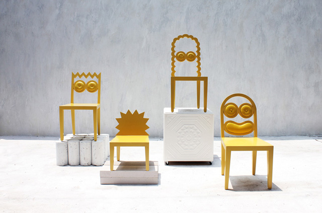 Chairs Designed to Look Like The Simpsons