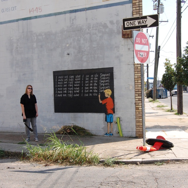 Banksy in New Orleans: I Must Not Copy What I See on The Simpsons