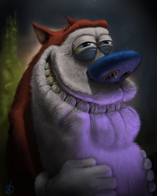 Hyper-Realistic Illustrations of Ren and Stimpy