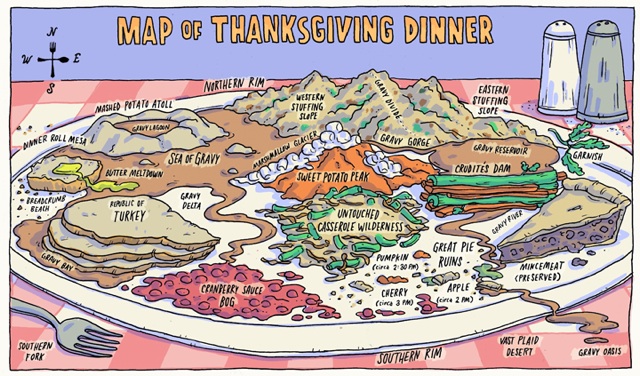 Map of Thanksgiving Dinner
