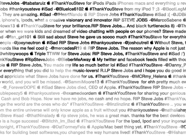 #thankyousteve, A Twitter Tribute Portrait of Steve Jobs