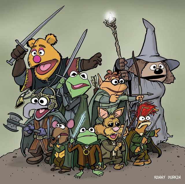 The Muppets Illustrated as Popular Film & TV Show Characters