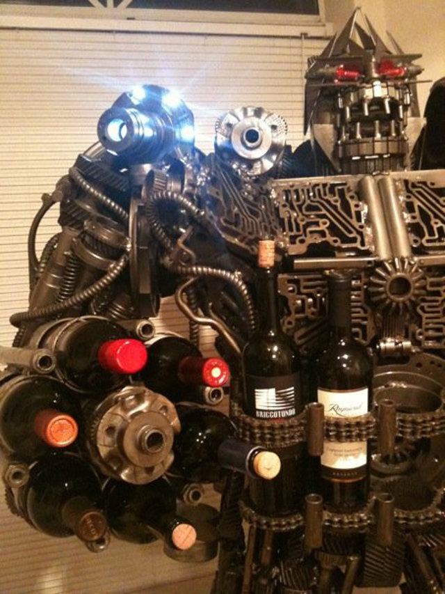 Half Ton Transformer-esque Wine Rack