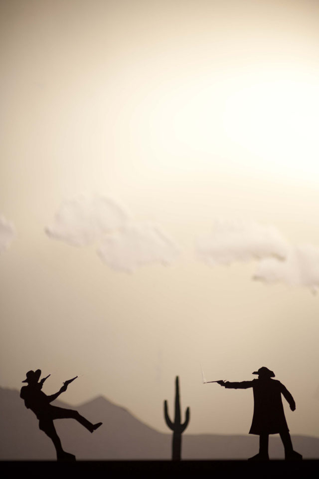 Action Scene Cut Out Art by David Reeves