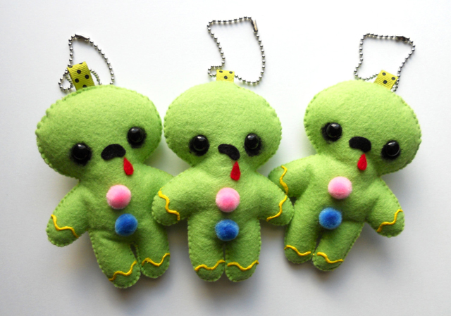 Zombreads, Handmade Plush Zombie Gingerbread Men Combination Christmas ...