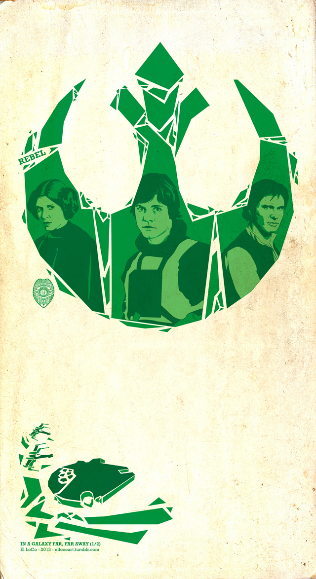 In a Galaxy Far, Far Away, Stylized Star Wars Illustrations by El LoCo