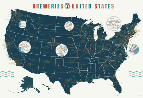 A Map of Over 1,000 Breweries Across the United States