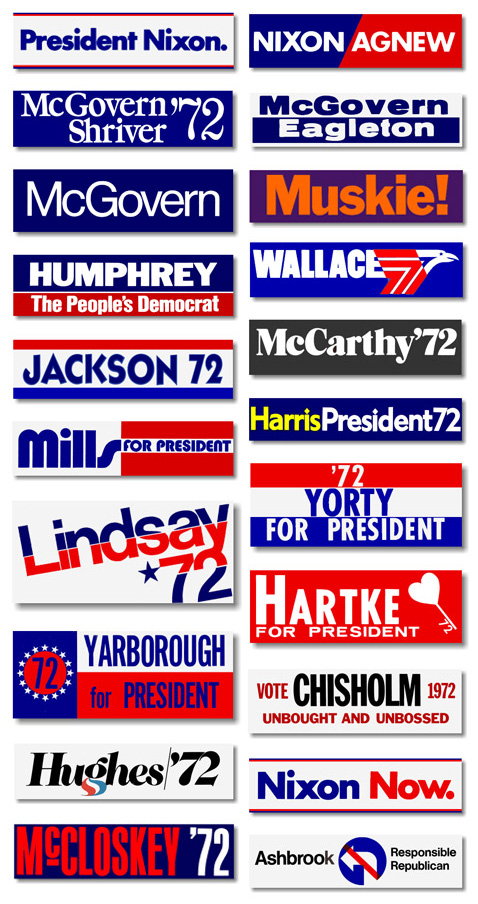 US Presidential Election Logos 1960-2008